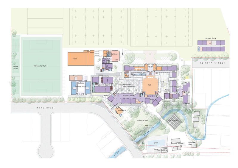 Caddick and Caldwell Blocks Christchurch Boys' High School | Athfield ...